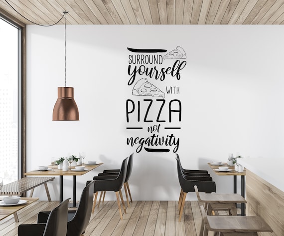 Pizza Wall Decal Pizzeria Wall Sticker Pizza Wall Sticker Food | Etsy