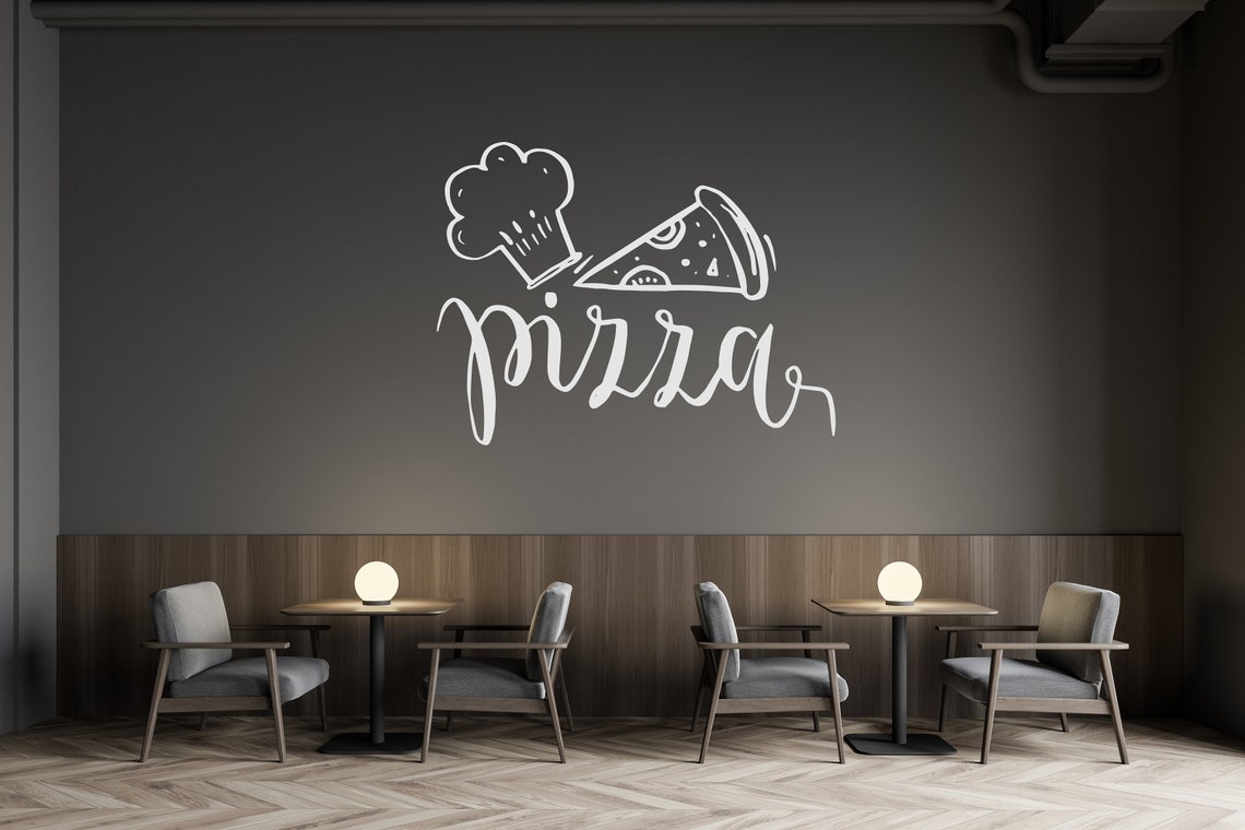 Pizza Wall Decal Pizzeria Wall Sticker Pizza Wall Sticker Food | Etsy
