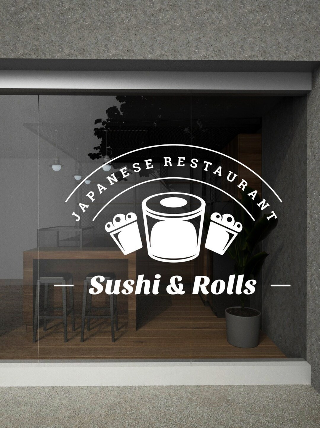 Sushi Bar Wall Decal Sushi Wall Sticker Sushi Wall Art Asian Food Decal ...