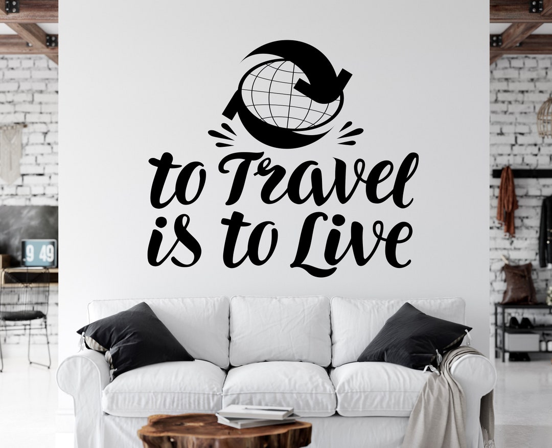 Travel Wall Decal Quotes Wall Decal Exploring Wall Art Travel Wall ...