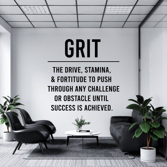 Grit Wall Decaloffice Decal Office Wall Artoffice - Etsy