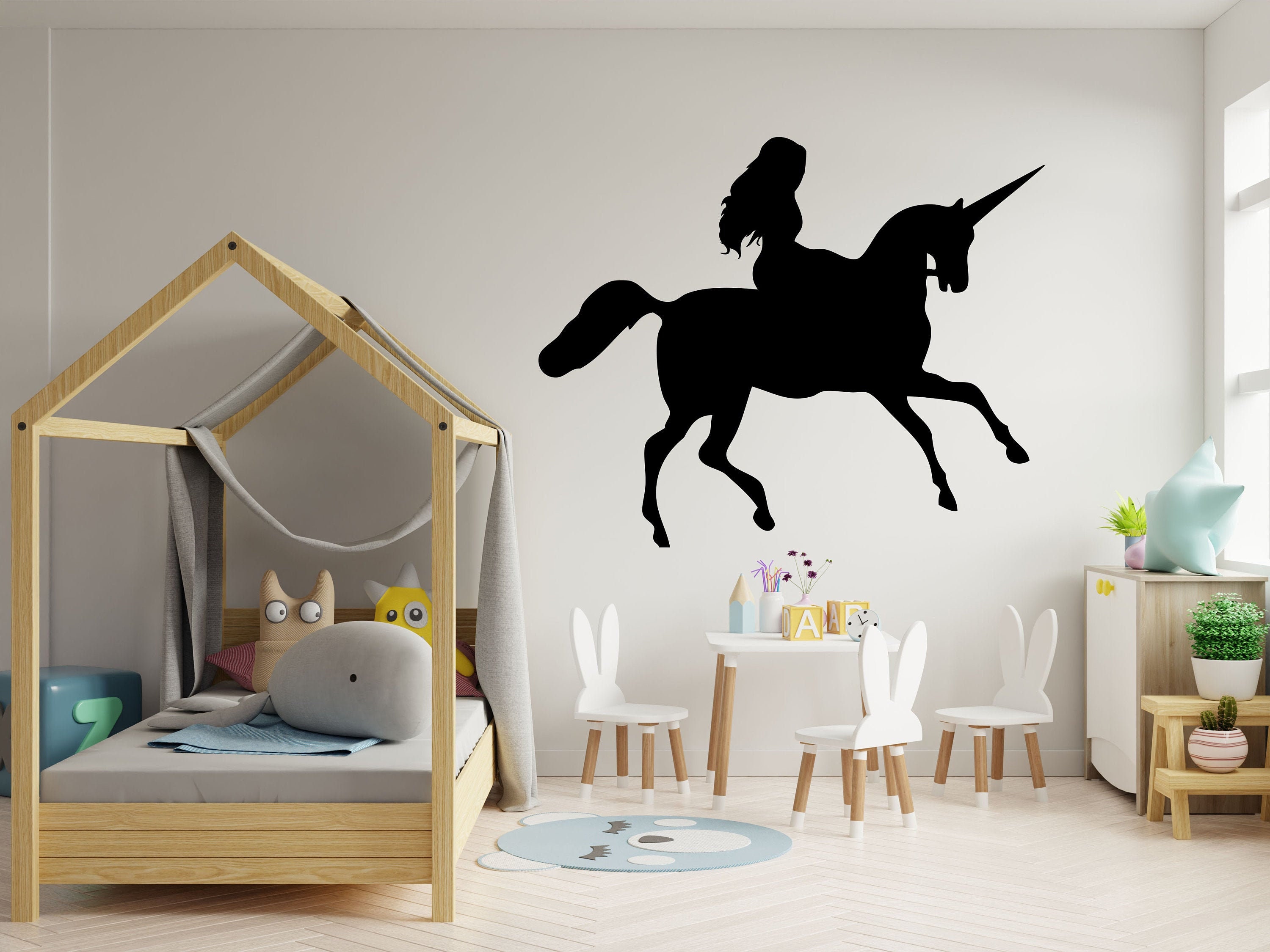 Unicorn Wall Sticker Unicorn Unicorn Decal Unicorn Wall Art | Etsy