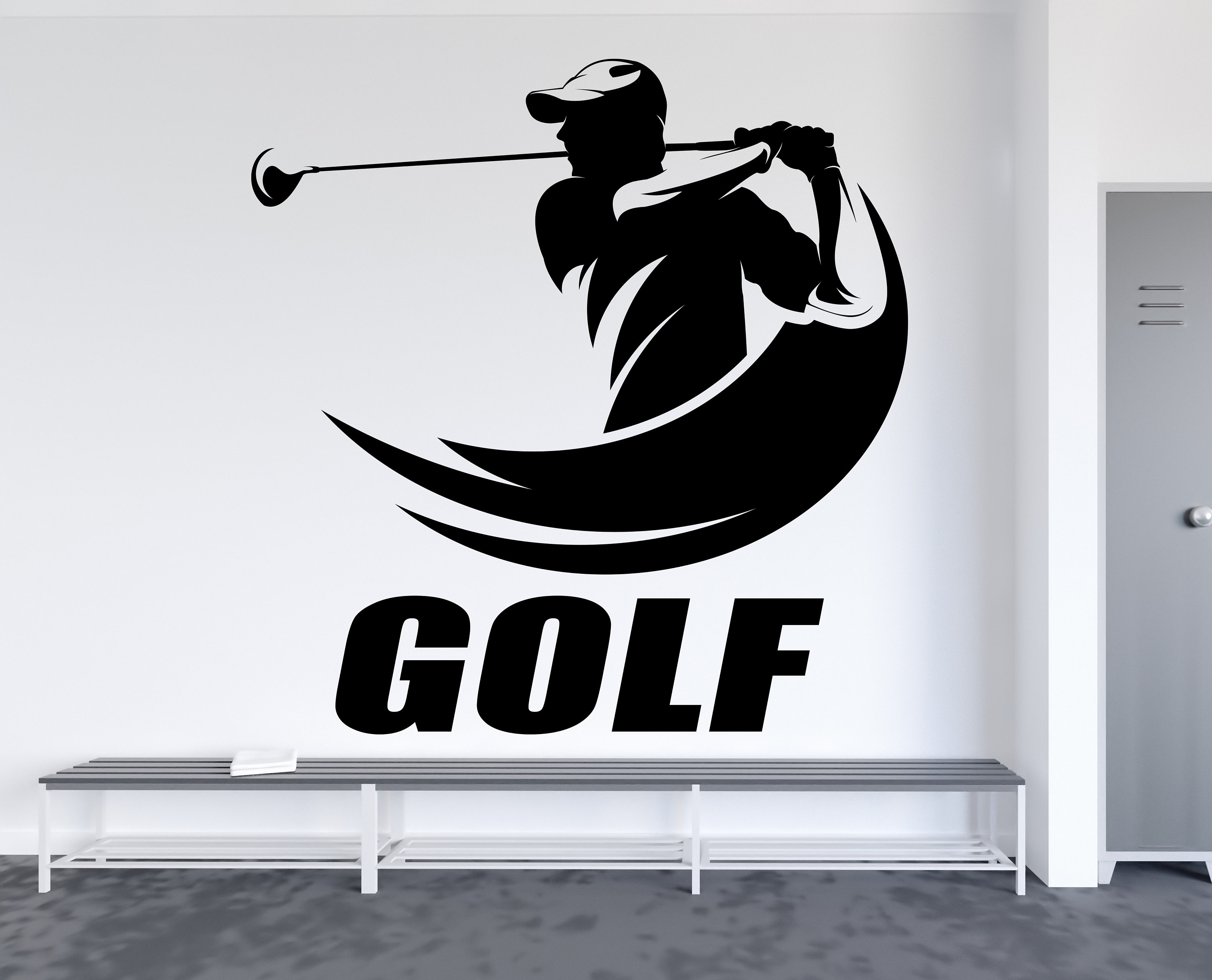 Golf Decal Vinyl Decal Golf Sticker Sport Wallstickers Golf Game Decal ...