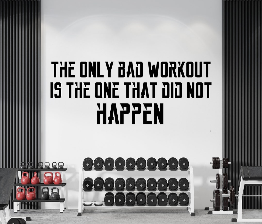 Gym Motivational Quotes Wall Decal Gym Wall Decor Sport Workout Wall ...