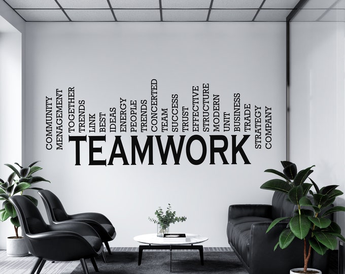 Teamwork Wall Decal,office Wall Decal,office Wall Art,office Wall Decor ...