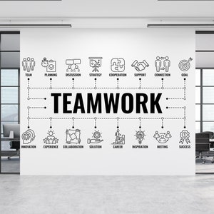 Teamwork Wall Decal,office Wall Decal,office Wall Sticker,office Wall ...
