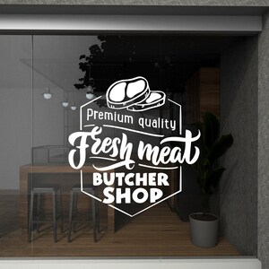 Butchery Wall Decal Meat Wall Decal Fresh Meat Sticker Butchery Wall ...