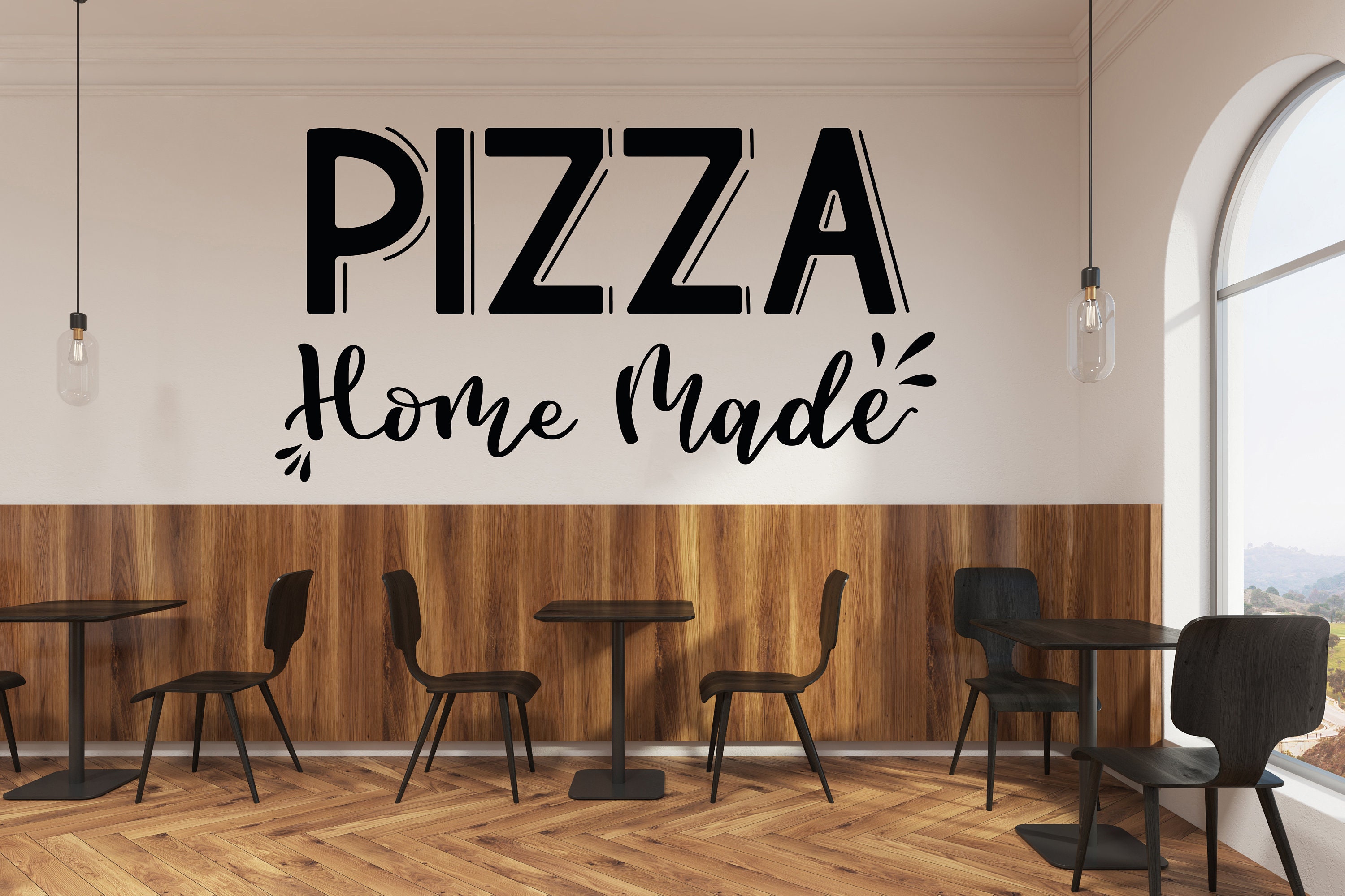 Pizza Wall Decal Pizzeria Wall Sticker Pizza Wall Sticker Food - Etsy