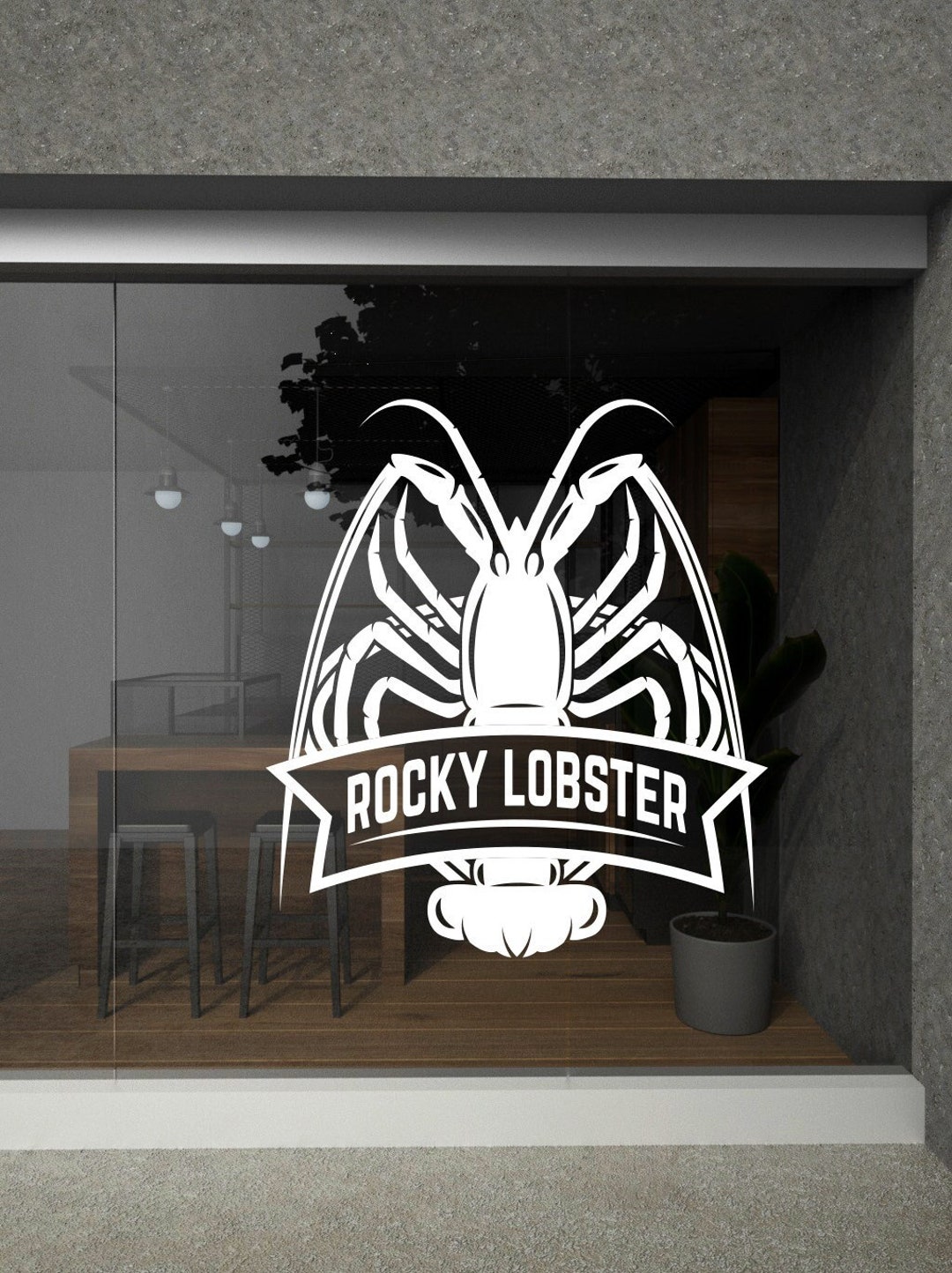 Seafood Wall Decal Fish Shop Decal Seafood Lovers Wall Decal Lobster ...