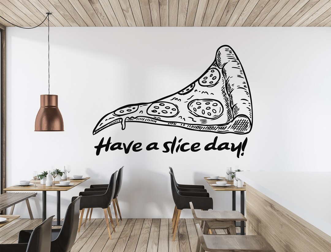 Pizza Wall Decal Pizzeria Wall Sticker Pizza Wall Sticker Food Lover ...