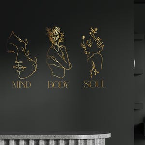 Mind Body Soul Art Decal Gift Decals - Spa Wall Decals - Esthetician ...