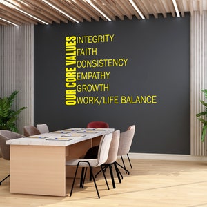 Our Core Values Wall Decal,office Wall Decal,office Wall Decor,office ...