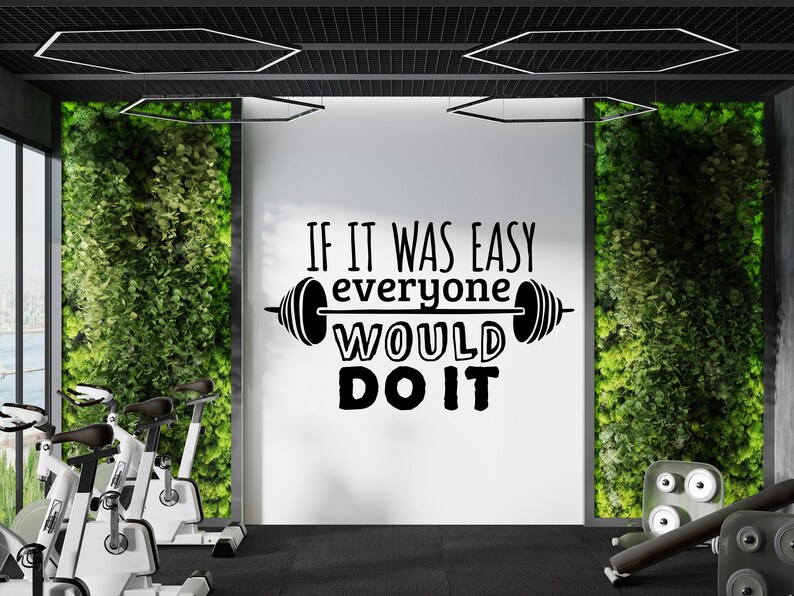 Gym Quotes Wall Decal Gym Wall Decor Sport Motivation Workout - Etsy