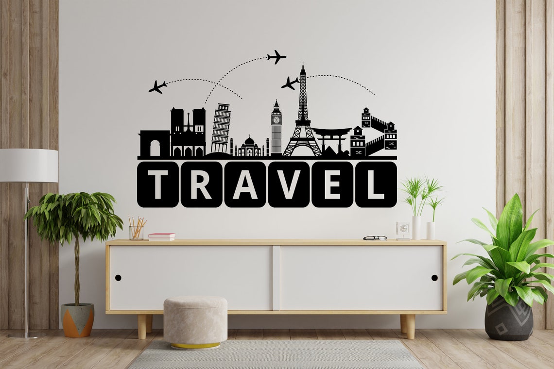 Travel Wall Decal,quotes Wall Decal,exploring Wall Art,travel Wall ...