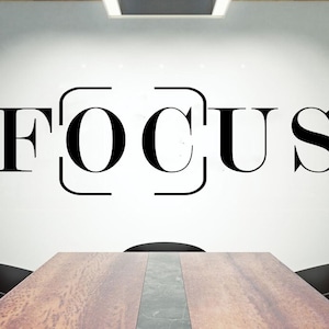 Focus Office Wall Decal,office Decal,office Wall Art,office Decor,work ...