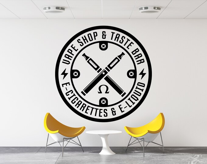 Vape Shop Decal ,window Sticker ,smoke Shop Decor, Vape Sticker, Vapor ...