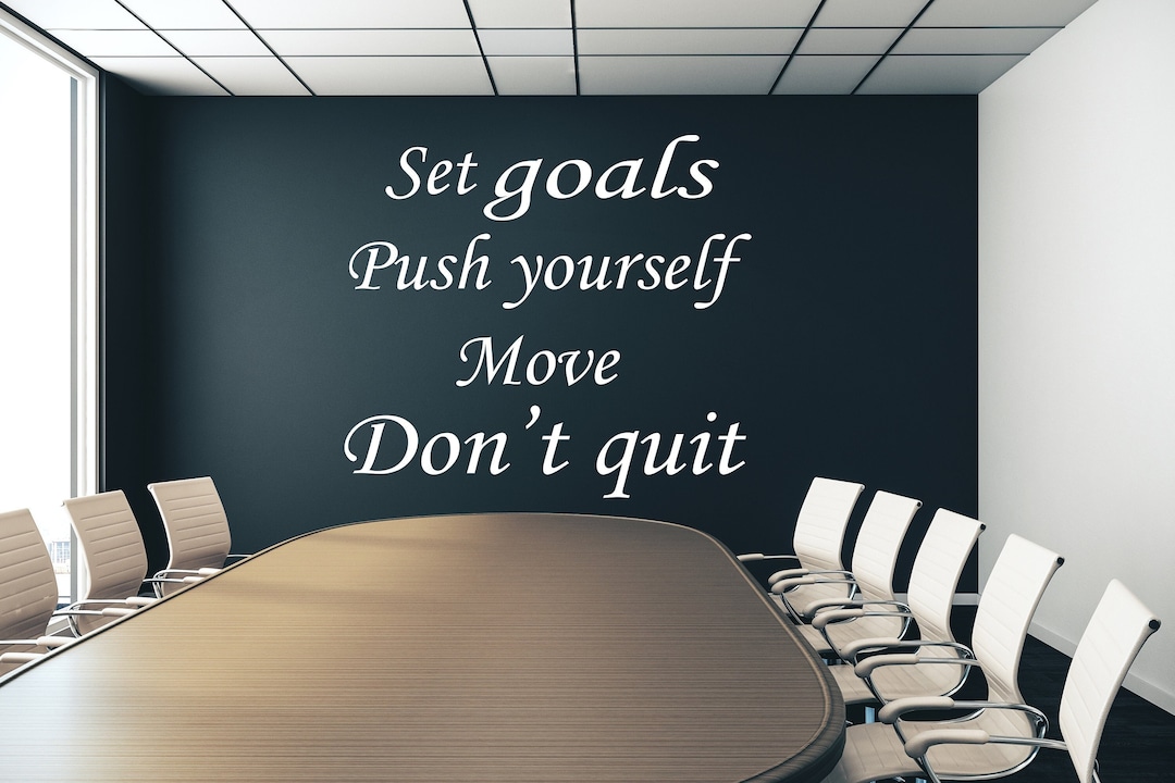 Office Quotes Wall Decal: Motivational Typography Art - Etsy