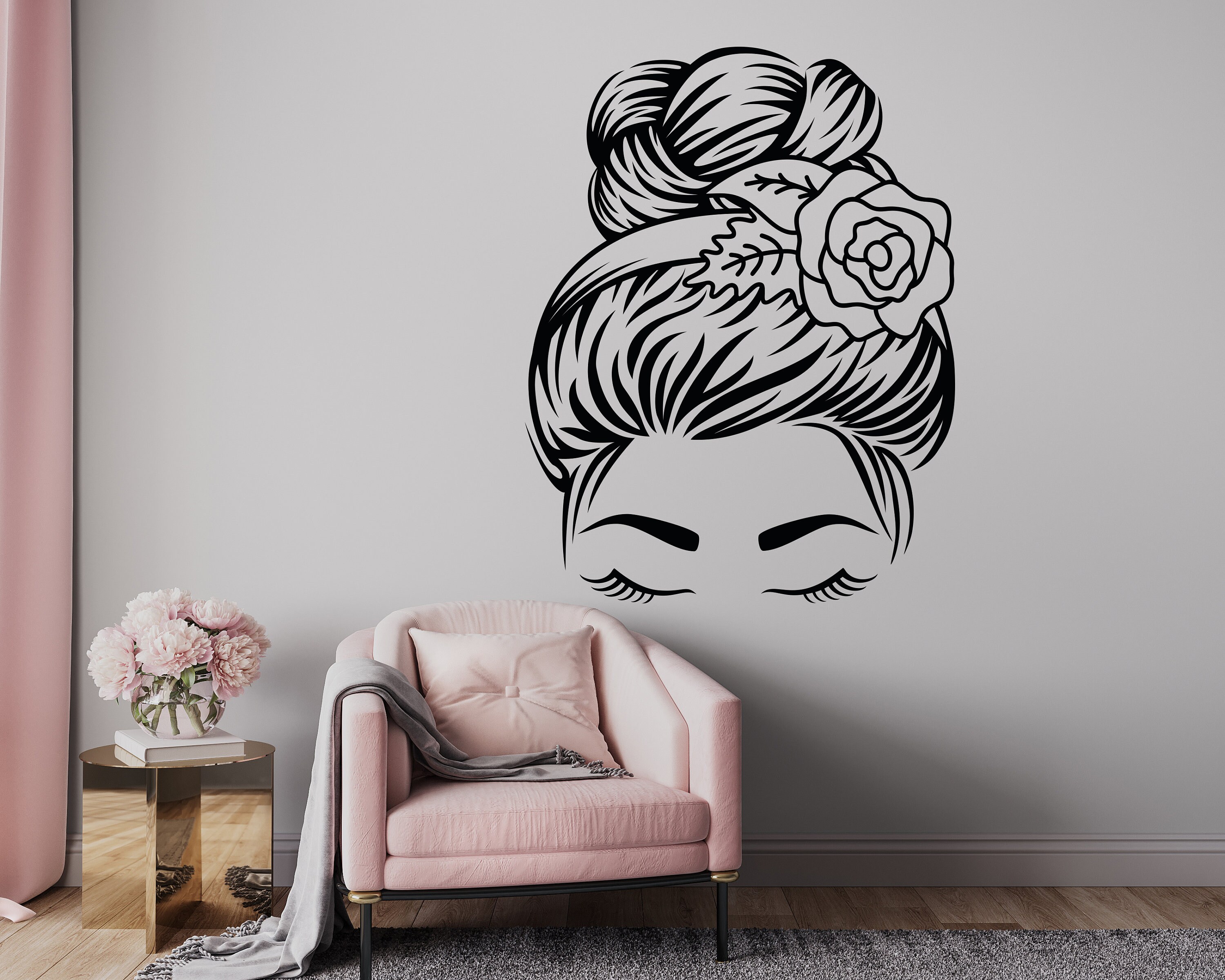 Beautiful Woman Wall Decal Girl Wall Sticker Quote Beauty - Etsy