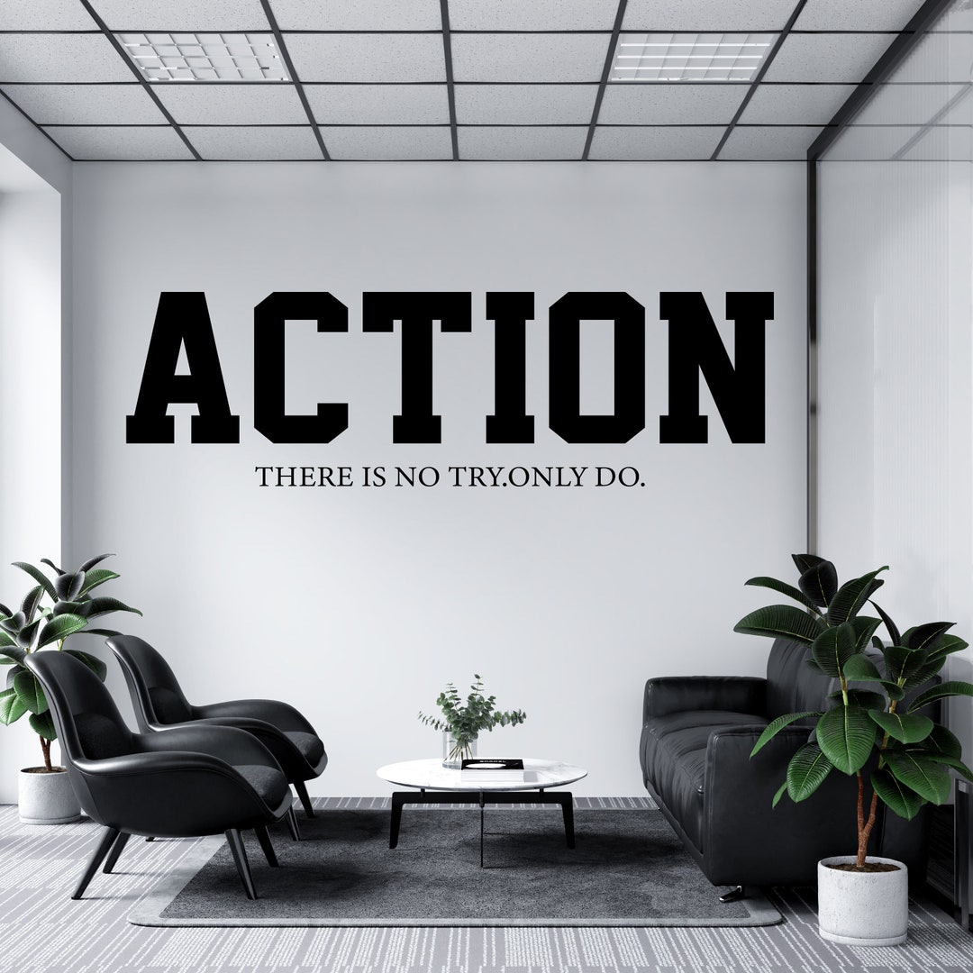 Action Office Wall Decal,office Decal, Office Wall Art,office Decor ...