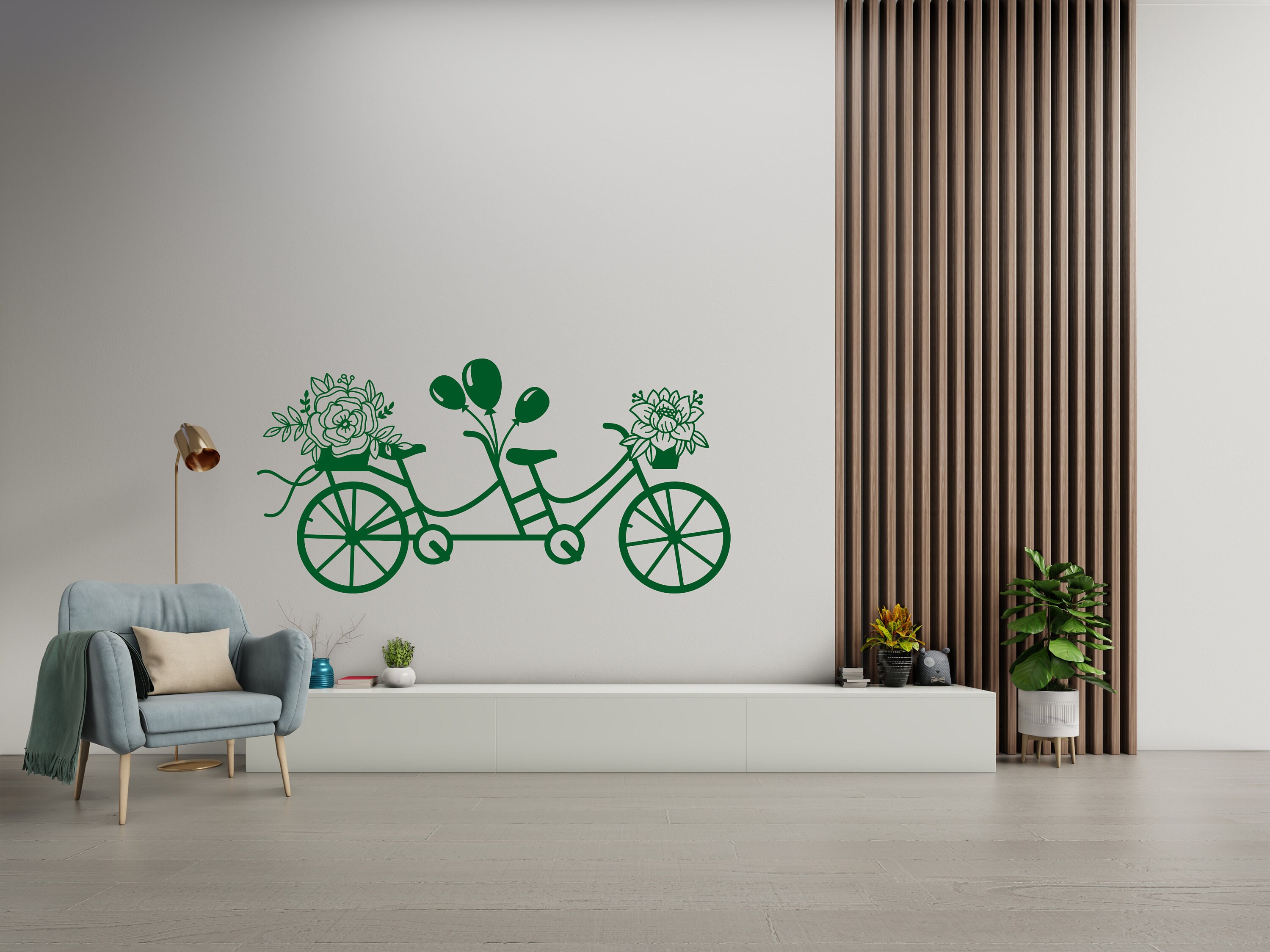 Bike Wall Decal Bicycle Wall Sticker Bike Wall Art Vinyl | Etsy