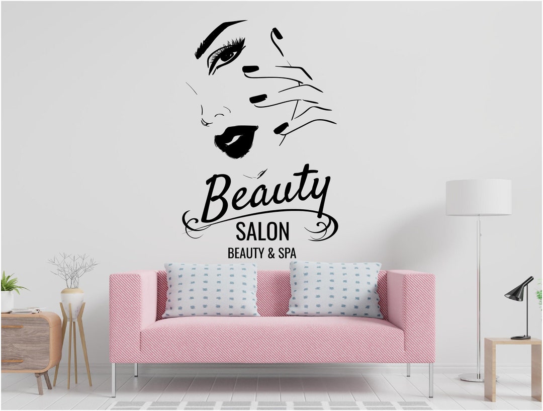 Beauty Salon Wall Decal Beauty Vinyl Sticker Makeup Wall Art ...