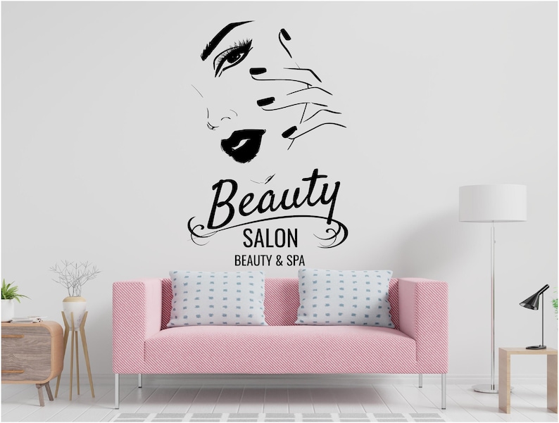 Beauty Salon Wall Decal Beauty Vinyl Sticker Makeup Wall Art - Etsy
