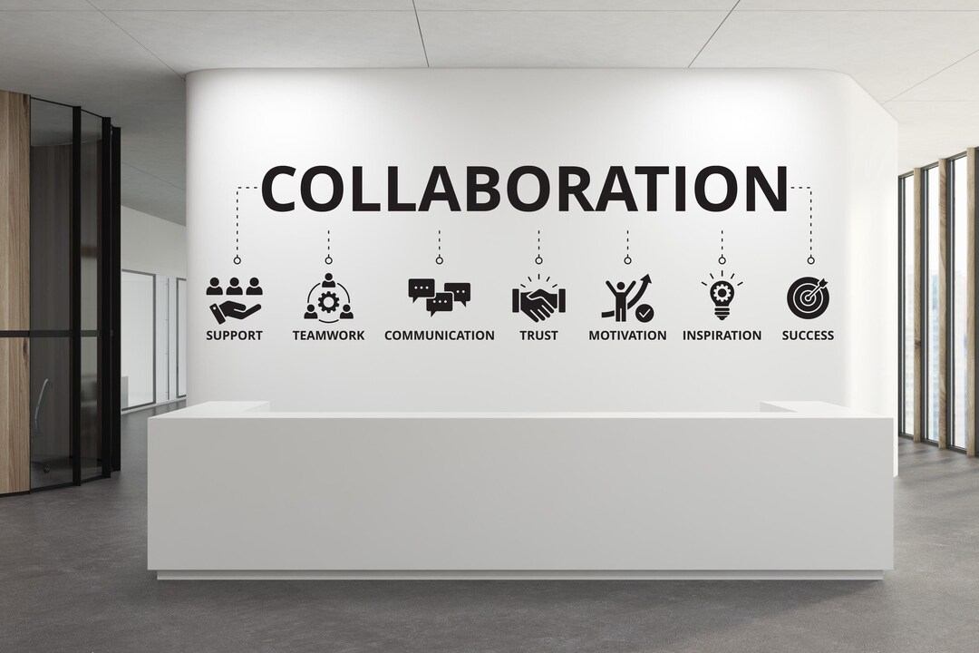 Collaboratin-office Wall Decal-teamwork Wall Decal-inspiration Wall ...
