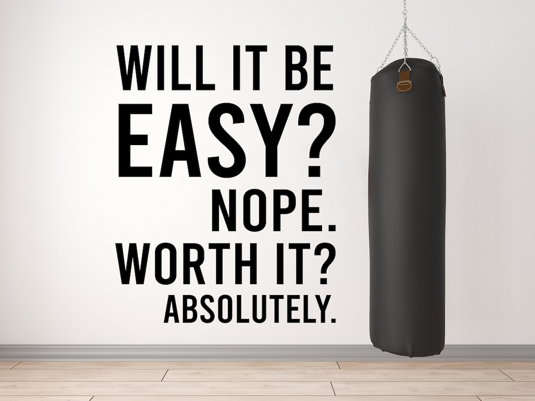 Gym Quotes Wall Decal Gym Wall Decor Sport Motivation Workout Wall Art ...