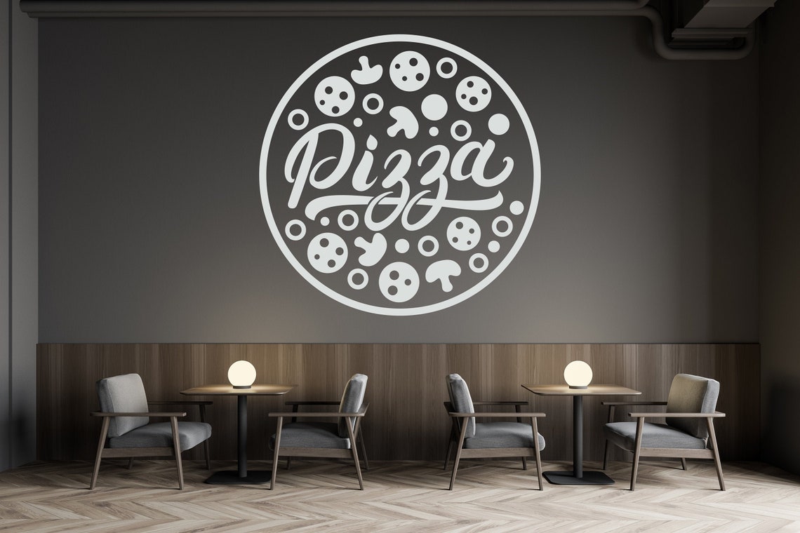 Pizza Wall Decal Pizzeria Wall Sticker Pizza Wall Sticker Food | Etsy