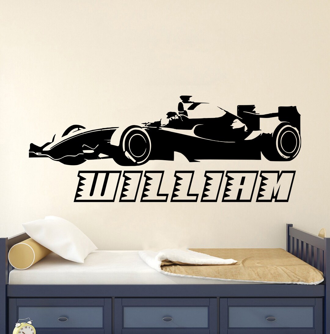 Car Wall Decal Boys Wall Art Car Wall Decals Monogram Vinyl Wall Decals ...