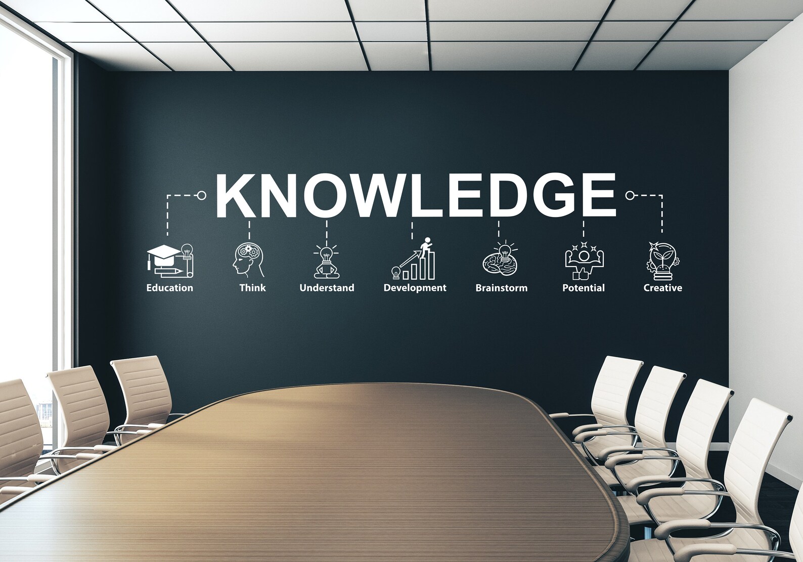 Knowledge Wall Decaloffice Decal Office Wall Artoffice - Etsy