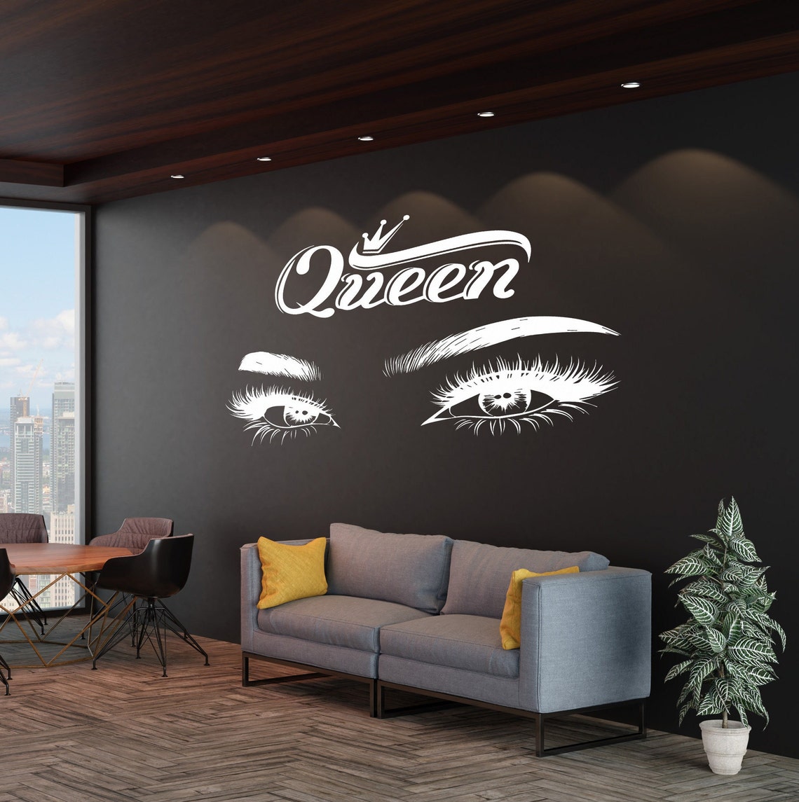 Eyebrows Wall Decal,eyelashes Wall Decal Eyebrows Wall Art,vinyl Letter ...