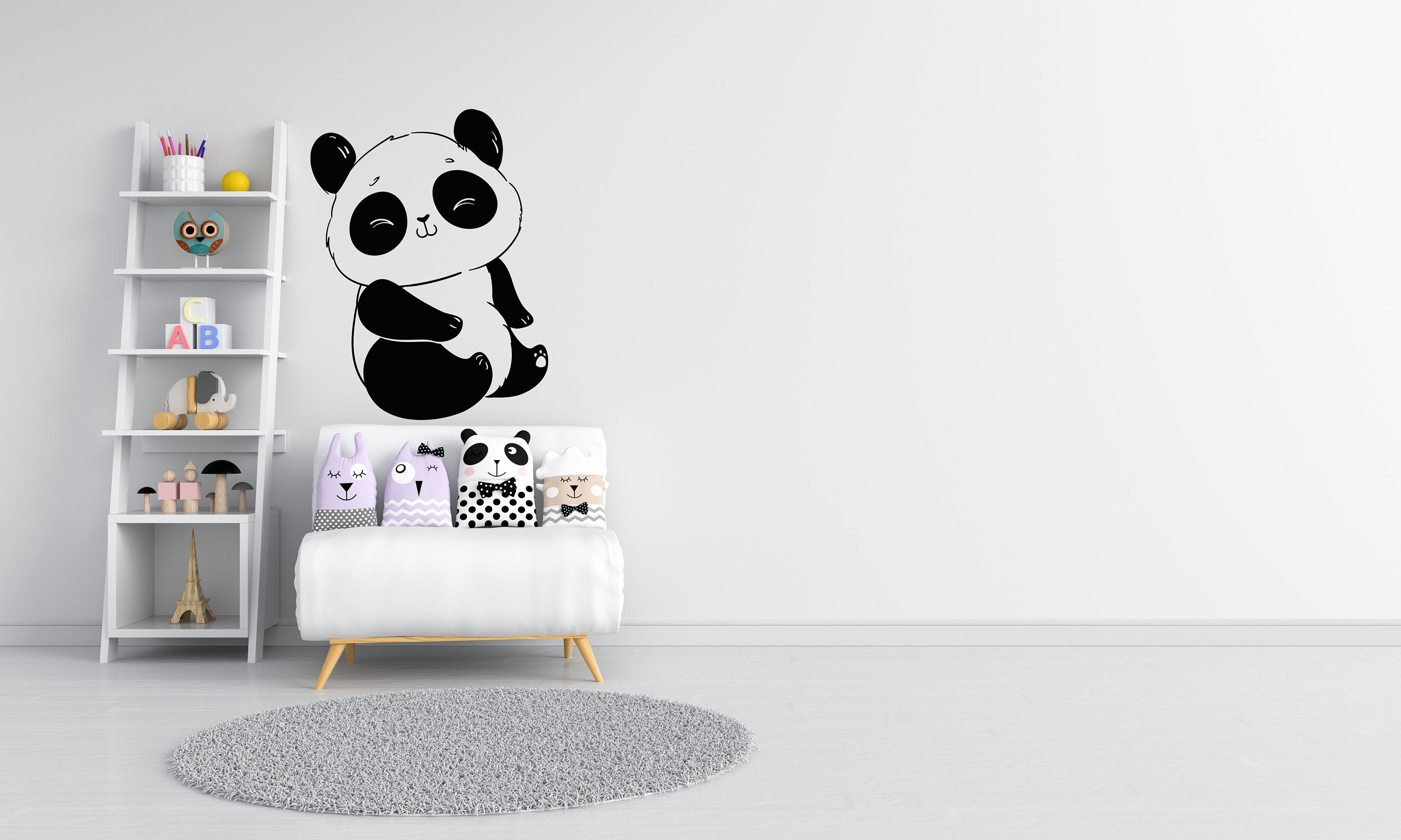 Panda pared calcomanía panda pared arte panda pared decoración - Etsy ...