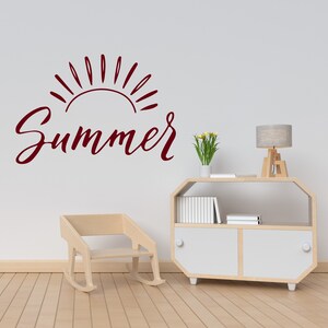 Summer Wall Decal Palm Wall Art Summer Sign Wall Decal Ocean - Etsy