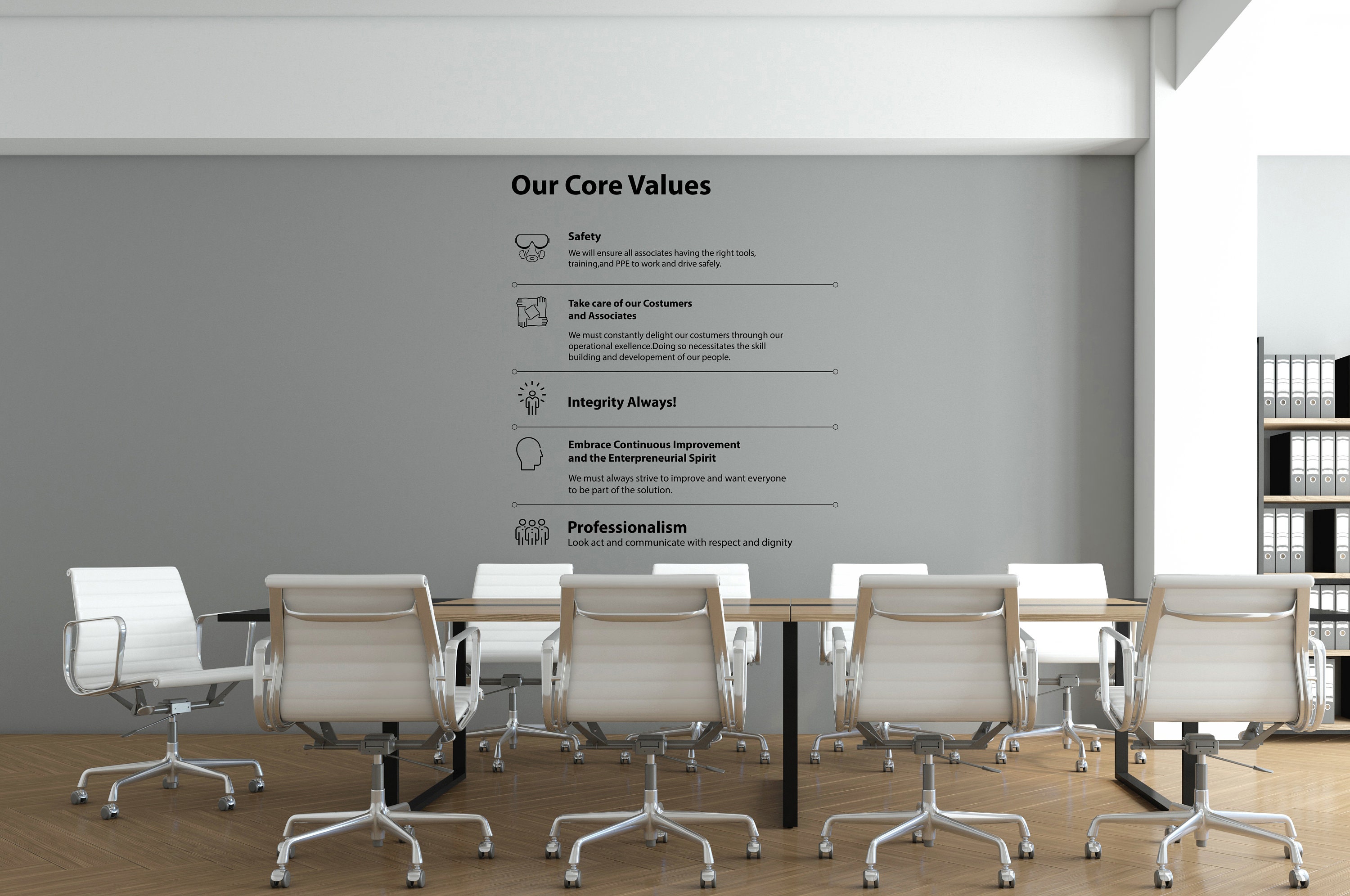 Our Core Values Decal,office Wall Decal,teamwork Decal, Office Wall Art ...