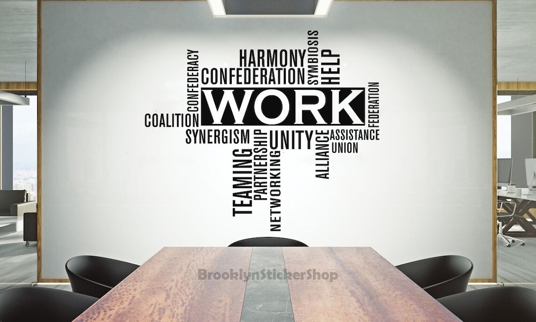 Work Wall Decal,office Wall Decal,office Wall Sticker,office Wall Decor ...