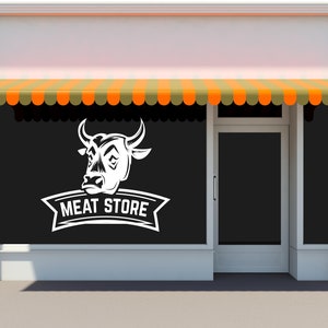 Butchery Wall Decal Meat Wall Decal Fresh Meat Sticker Butchery Wall ...
