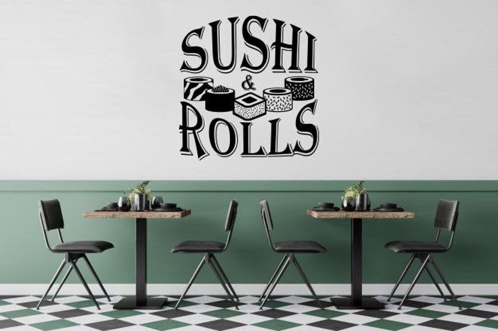 Sushi Bar Wall Decal Sushi Wall Sticker Sushi Wall Art Asian - Etsy