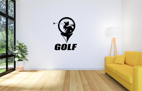 Golf Decal Vinyl Decal Golf Sticker Sport Wallstickers Golf | Etsy