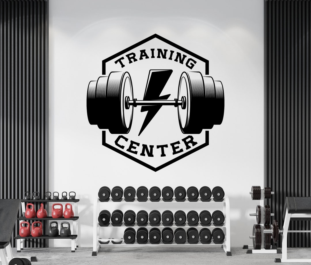 Training Center Wall Decal Gym Wall Decor Sport Motivation - Etsy