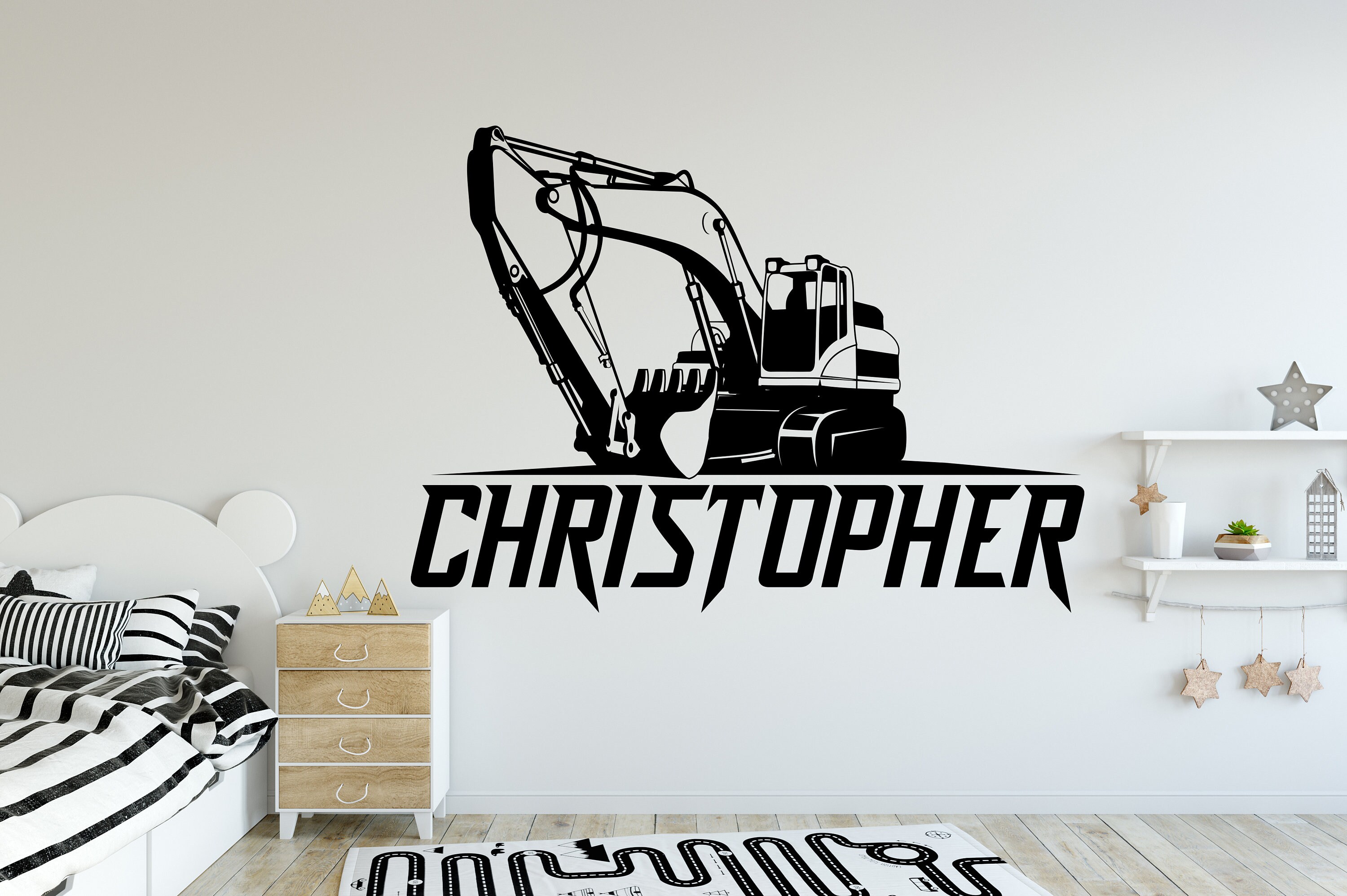 Construction Set Vinyl Wall Decals Kids Wall Sticker Wall Decals ...