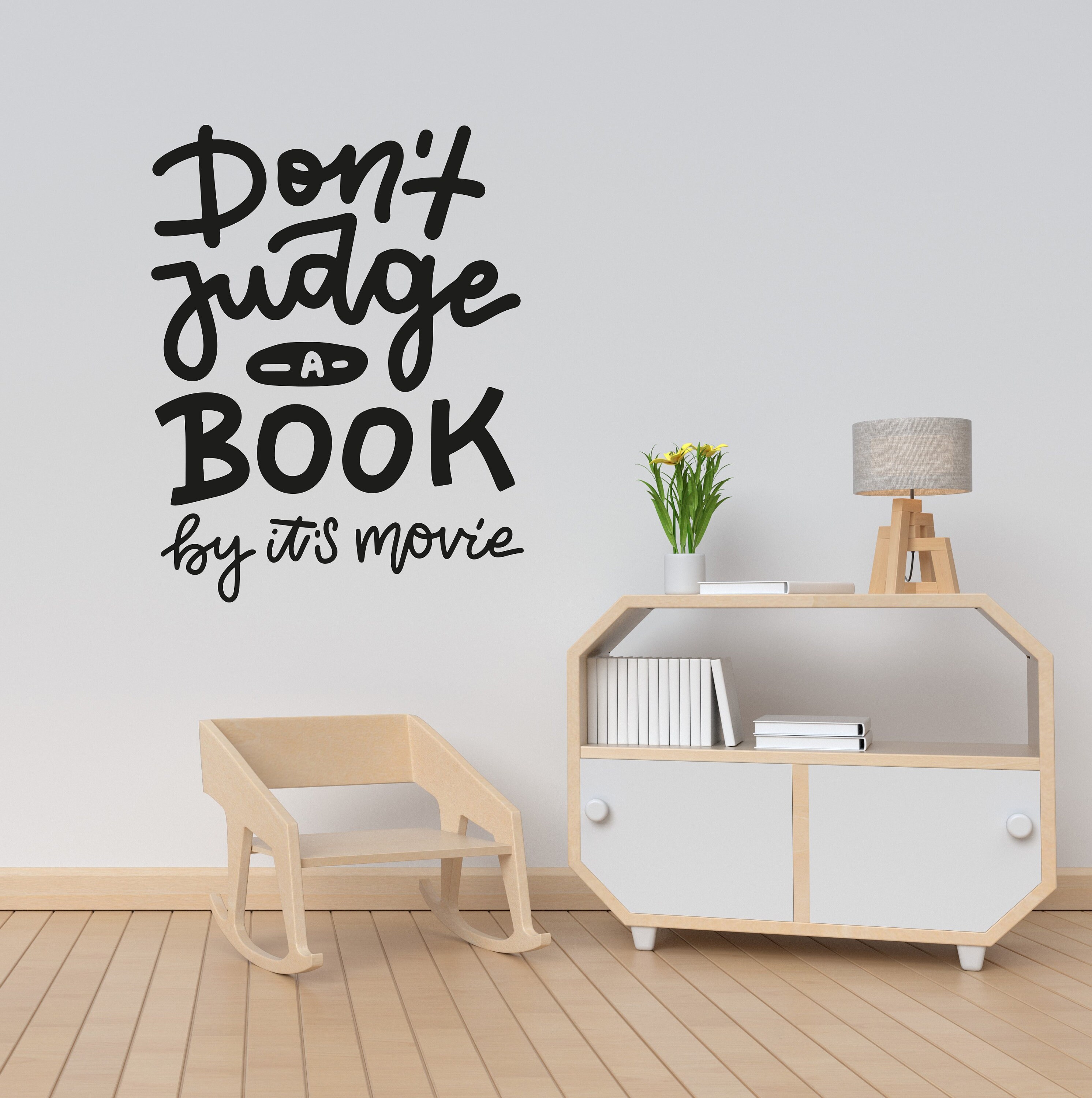 Book Wall Decal Book Wall Sticker Reading Book Decal Book Wall | Etsy