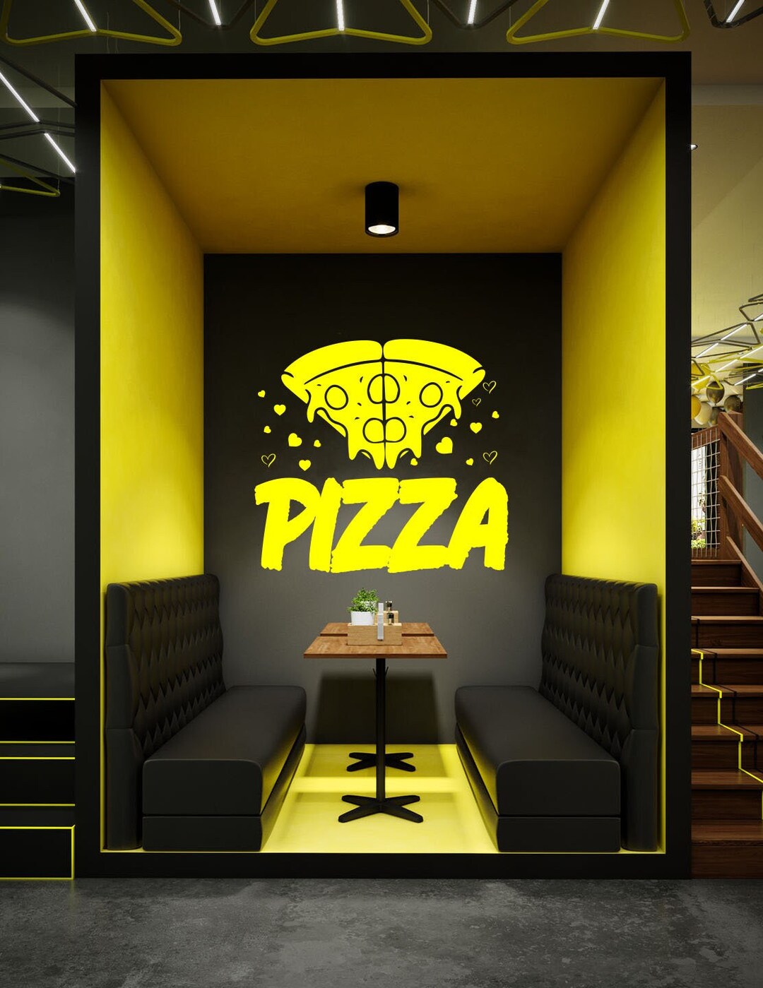 Pizza Wall Decal | Decorations for Restaurant | Vinyl Sticker for ...