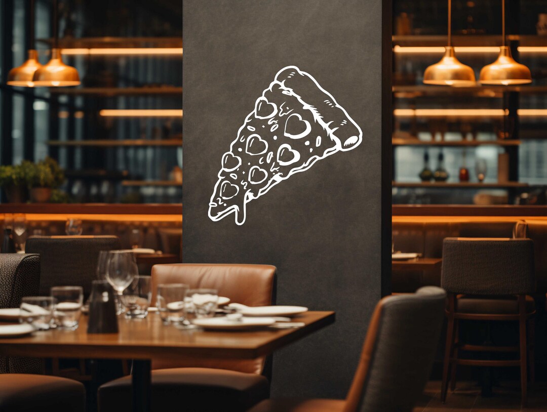 Pizza Wall Decal | Decorations for Restaurant | Vinyl Sticker for ...