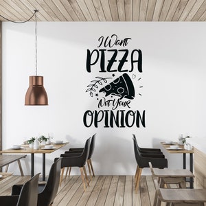 Pizza Wall Decal | Decorations for Restaurant | Vinyl Sticker for ...