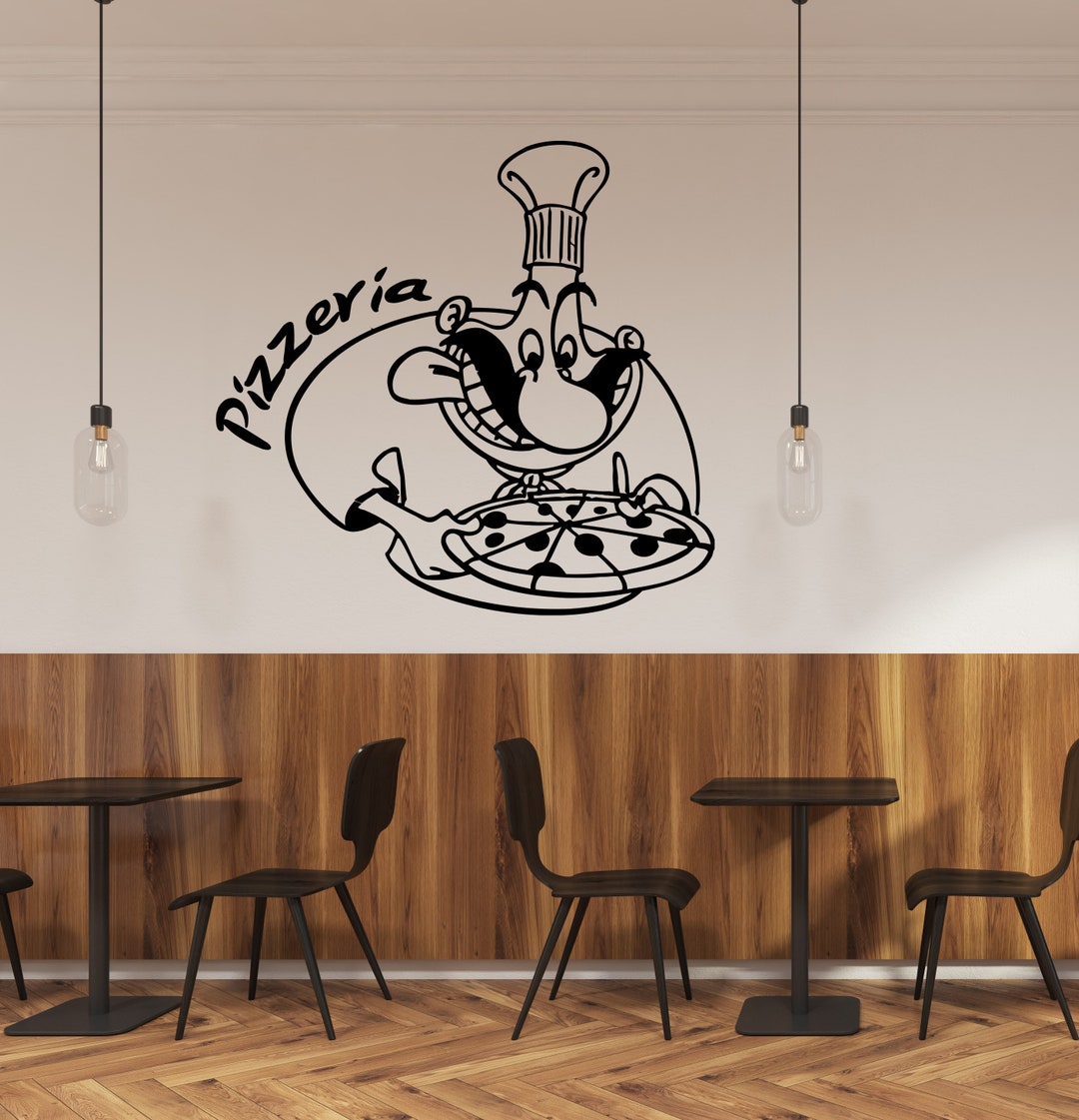 Pizza Personalized Wall Decal Pizzeria Wall Sticker Pizza Wall Sticker ...