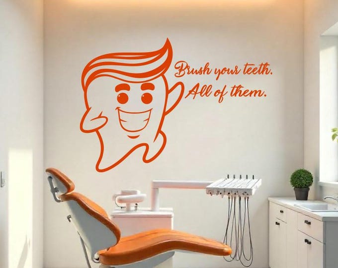 Dental Clinic Wall Decal Tooth Wall Decal Teeth Wall Sticker Oral Wall ...