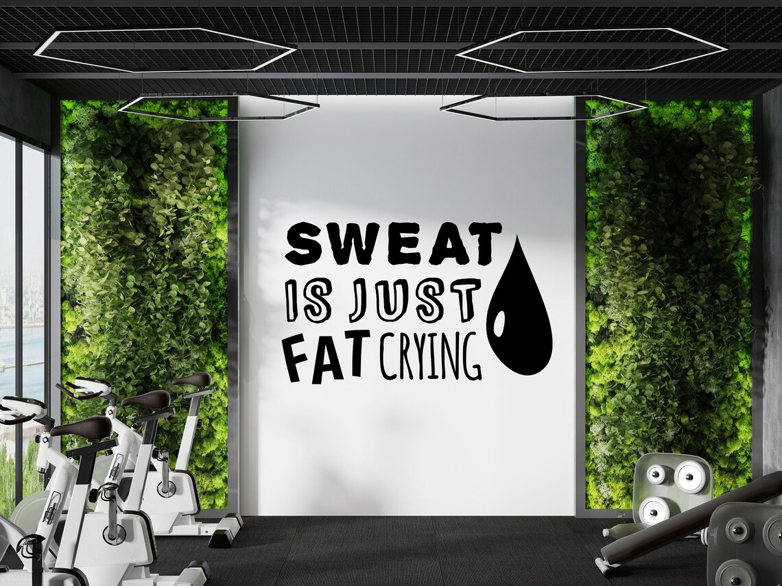 Gym Quotes Wall Decal Gym Wall Decor Sport Motivation Workout Wall Art ...