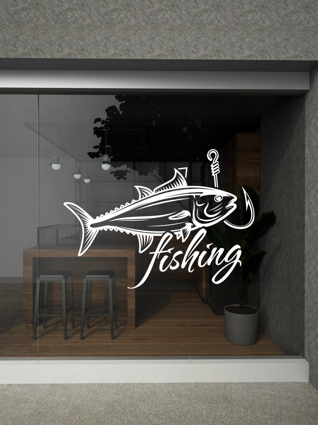 Seafood Wall Decal-fish Shop Decal Seafood Lovers Wall Decal-best ...