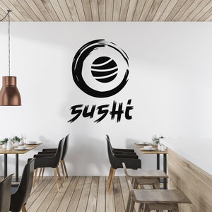 Sushi Bar Wall Decal Sushi Wall Sticker Sushi Wall Art Asian Food Decal ...